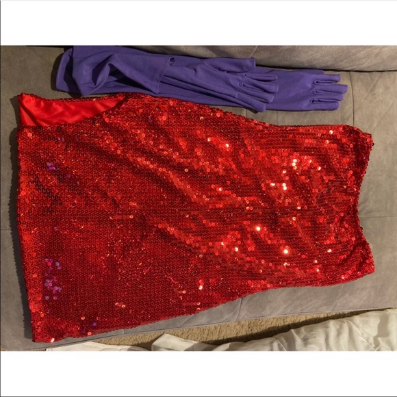 costume | Dresses | Red Sequin Dress Jessica Rabbit Costume | Poshmark